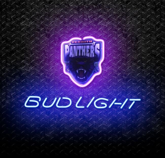 Buy Penrith Panthers Bud Light Neon Sign Online // Neonstation