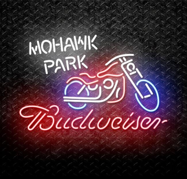 Buy Budweiser Mohawk Park Motorcycles Neon Sign Online // Neonstation