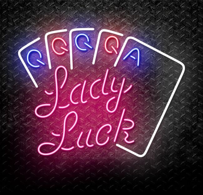 Buy Lady Luck Poker Neon Sign Online // Neonstation