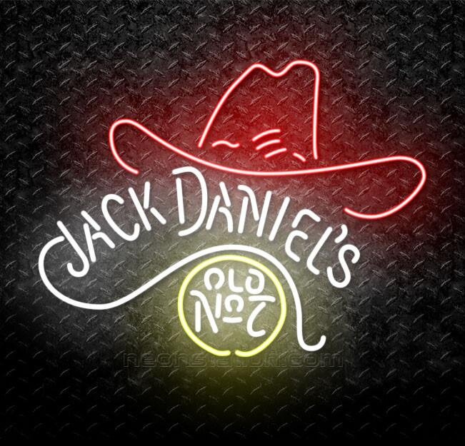 Buy Jack Daniel's Old No.7 Cowboys Hat Neon Sign Online // Neonstation