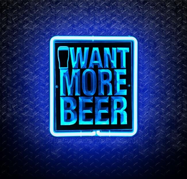 I Want More Beer 3D Neon Sign For Sale // Neonstation