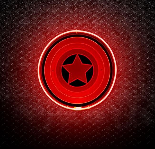 Captain America's Shield 3D Neon Sign For Sale // Neonstation