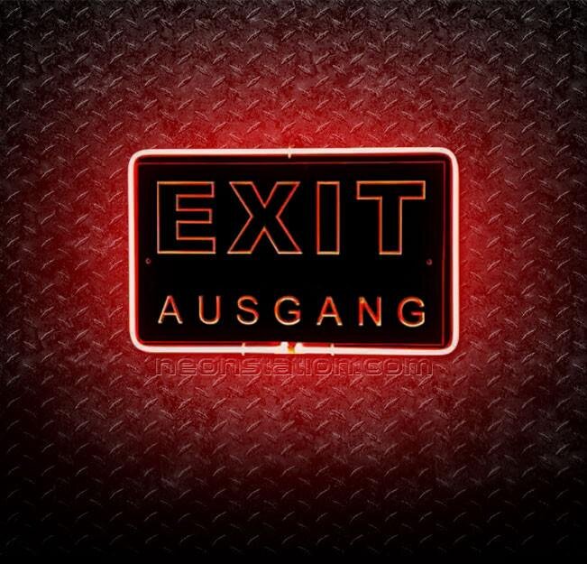 Ausgang Exit 3D Neon Sign For Sale // Neonstation
