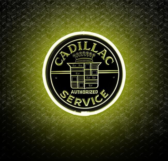 Cadillac Authorized Service 3D Neon Sign For Sale // Neonstation