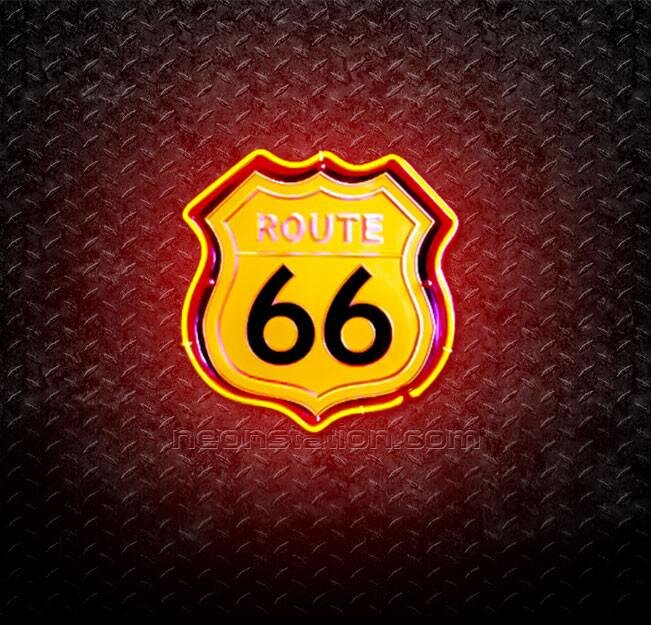 Buy Historic Route 66 3D Neon Sign Online // Neonstation