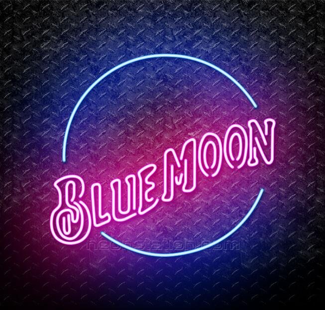 Blue Moon Pink Neon Sign For Sale // Neonstation