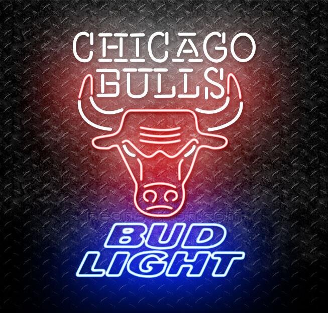 Bud Light NBA Chicago Bulls Neon Sign For Sale // Neonstation