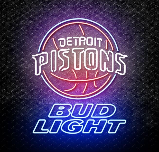 Bud Light NBA Detroit Pistons Neon Sign For Sale // Neonstation