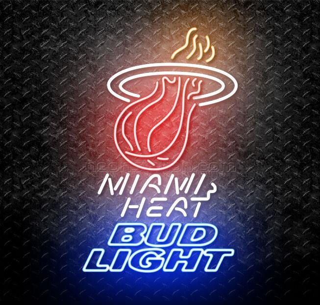 Bud Light NBA Miami Heat Neon Sign For Sale // Neonstation