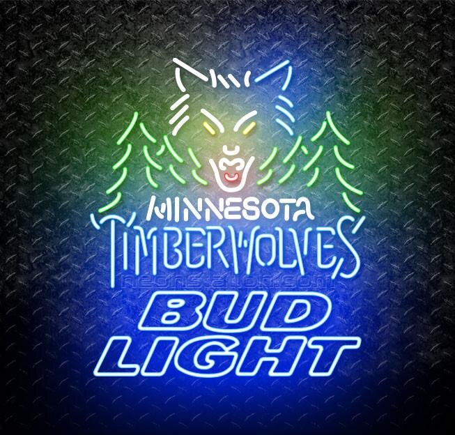 Bud Light NBA Minnesota Timberwolves Neon Sign For Sale // Neonstation