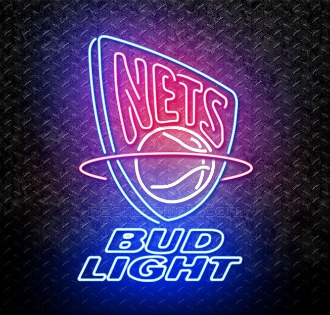 Bud Light NBA New Jersey Nets Neon Sign For Sale // Neonstation