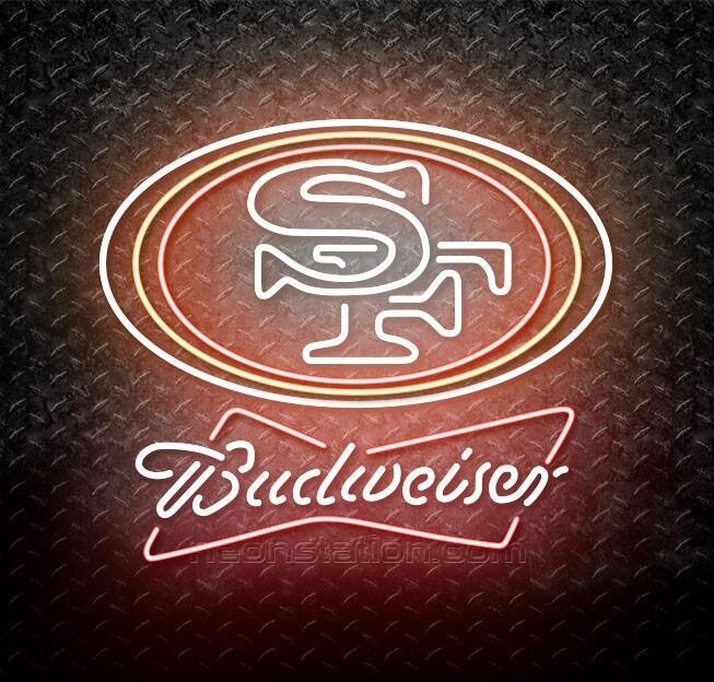 Budweiser Bowtie NFL San Francisco 49ers Neon Sign For Sale // Neonstation