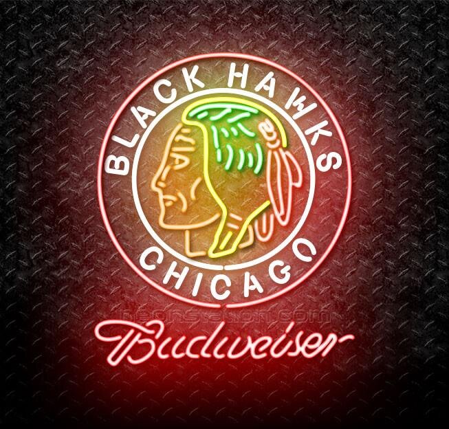 Budweiser Commemorative 1938 Chicago Blackhawks Neon Sign For Sale ...