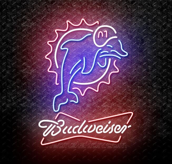 Budweiser NFL Miami Dolphins Neon Sign For Sale // Neonstation