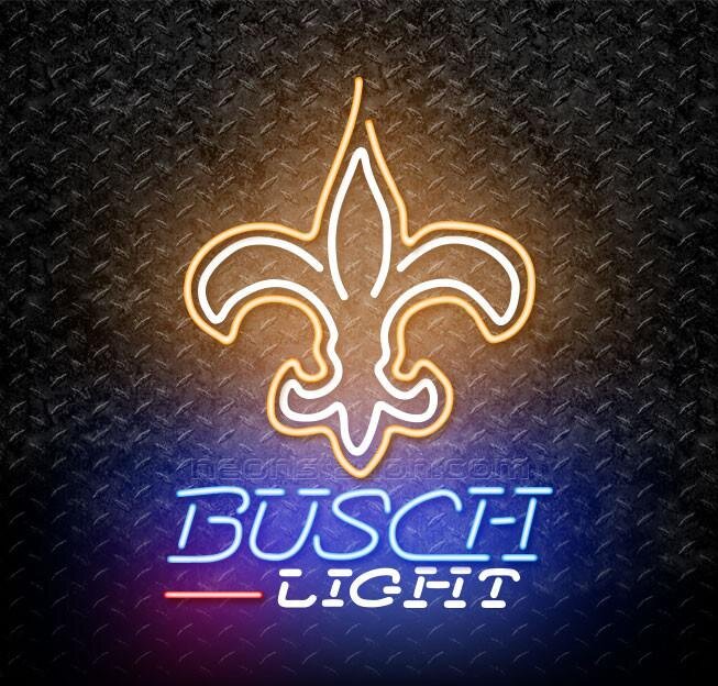 Busch Light NFL New Orleans Saints Neon Sign For Sale // Neonstation