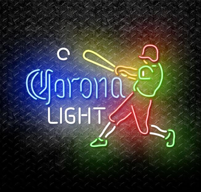 Corona Light Baseball Player Neon Sign For Sale // Neonstation