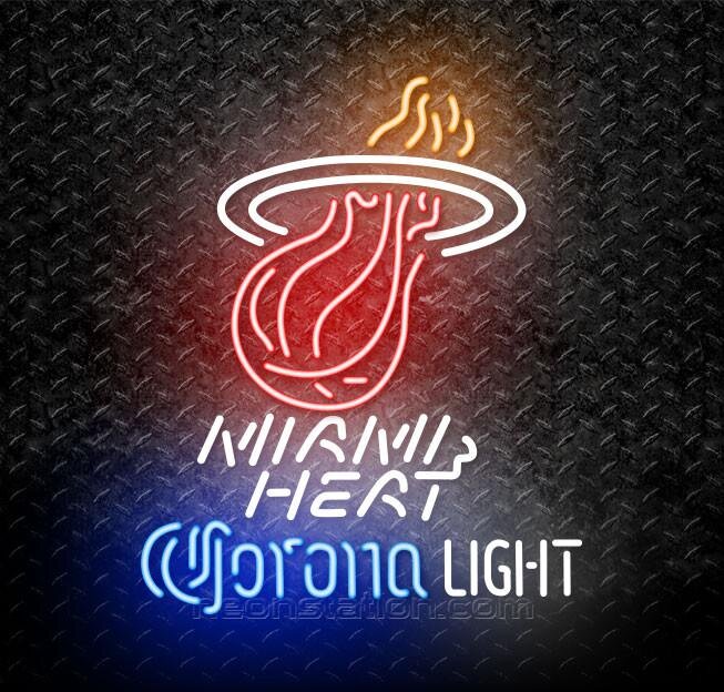 Corona Light NBA Miami Heat Neon Sign For Sale // Neonstation