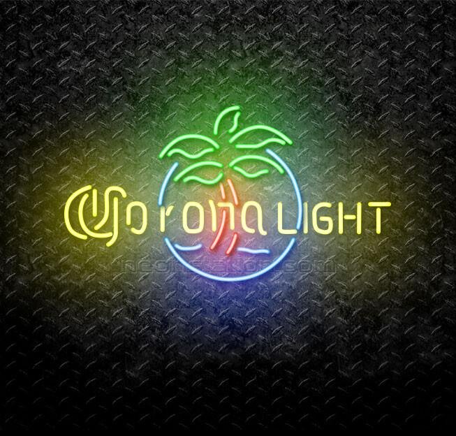 Corona Light Palm Tree Circle Neon Sign For Sale // Neonstation