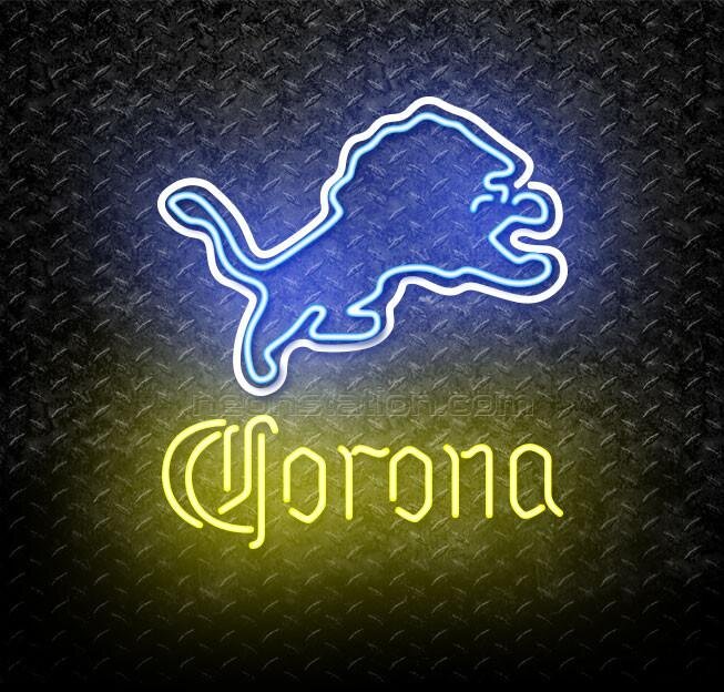 Corona NFL Detroit Lions Neon Sign For Sale // Neonstation