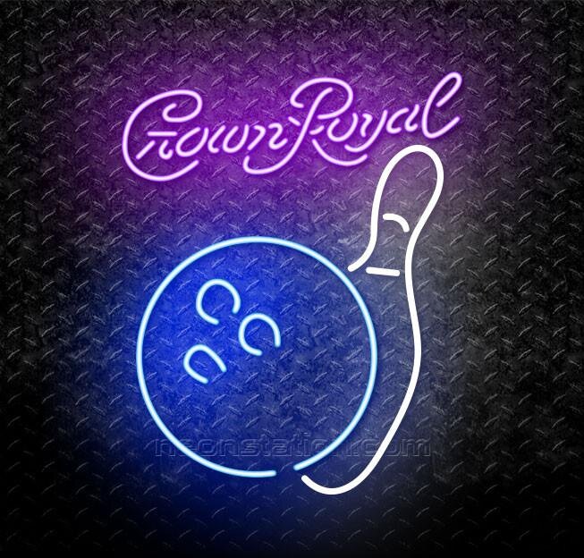 Crown Royal Bowling White Neon Sign For Sale // Neonstation