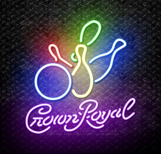 Crown Royal Colored Bowlings Neon Sign For Sale // Neonstation