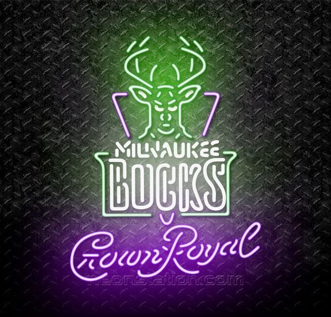 Crown Royal NBA Milwaukee Bucks Neon Sign For Sale // Neonstation