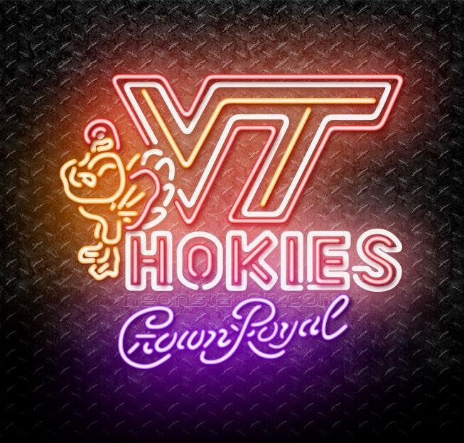 Crown Royal Virginia Tech Vt Hokies Logo Neon Sign For Sale // Neonstation