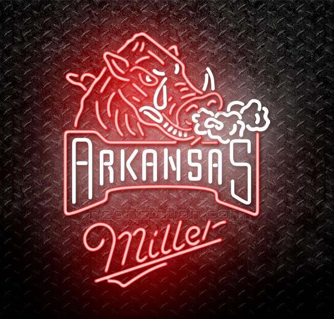 Miller Arkansas Razorbacks Neon Sign For Sale // Neonstation