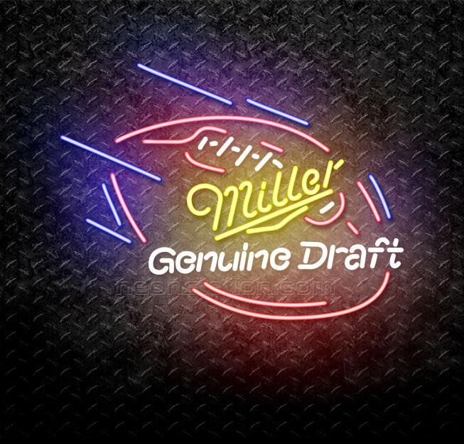 Miller Genuine Draft MGD Foot Ball Neon Sign For Sale // Neonstation