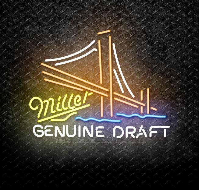 Miller Genuine Draft MGD Golden Gate Bridge Neon Sign For Sale ...