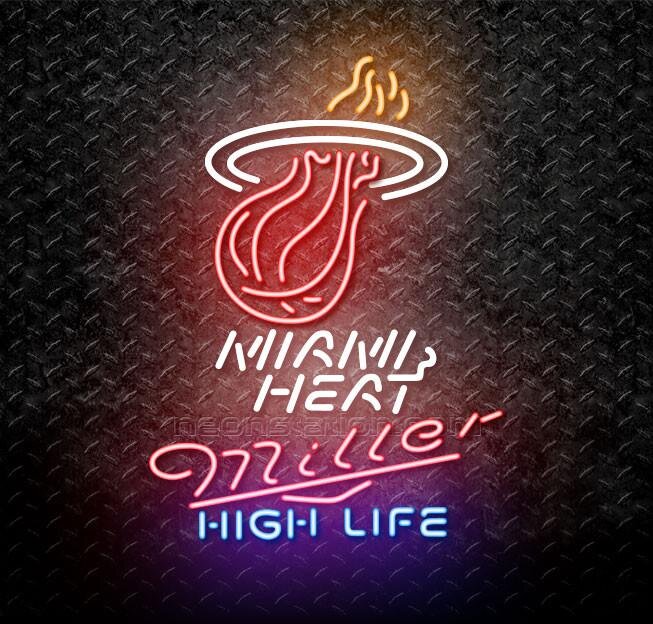 Miller High Life NBA Miami Heat Neon Sign For Sale // Neonstation