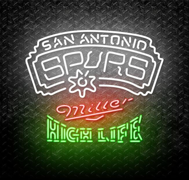 Miller High Life NBA San Antonio Spurs Neon Sign For Sale // Neonstation