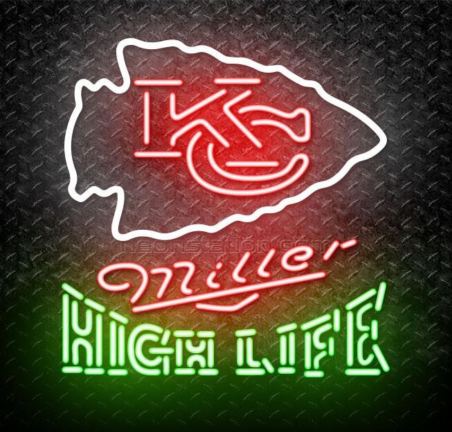 Miller High Life NFL Kansas City Chiefs Neon Sign For Sale // Neonstation