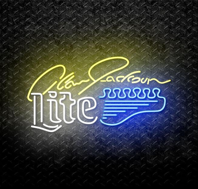 Miller Lite Alan Jackson Guitar Neon Sign For Sale // Neonstation