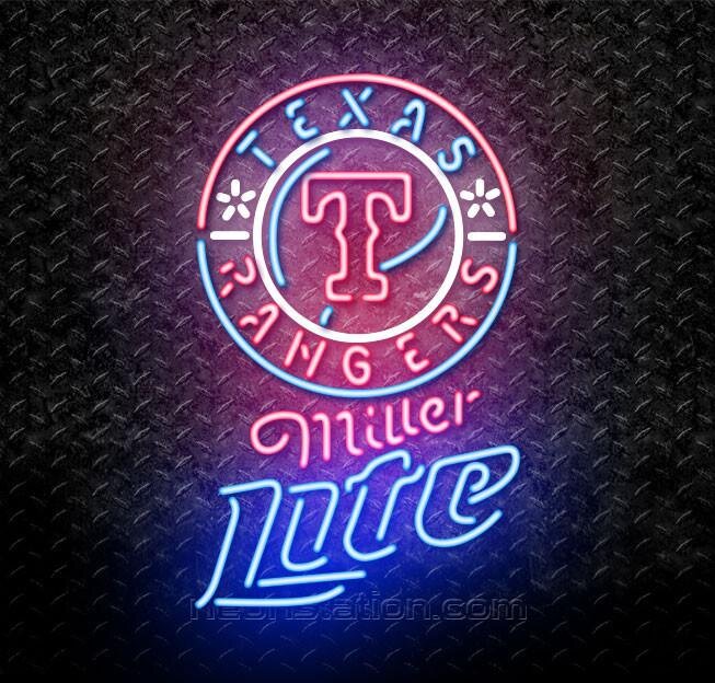 Miller Lite MLB Texas Rangers Neon Sign For Sale // Neonstation