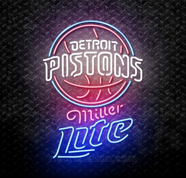 Miller Lite NBA Detroit Pistons Neon Sign For Sale // Neonstation