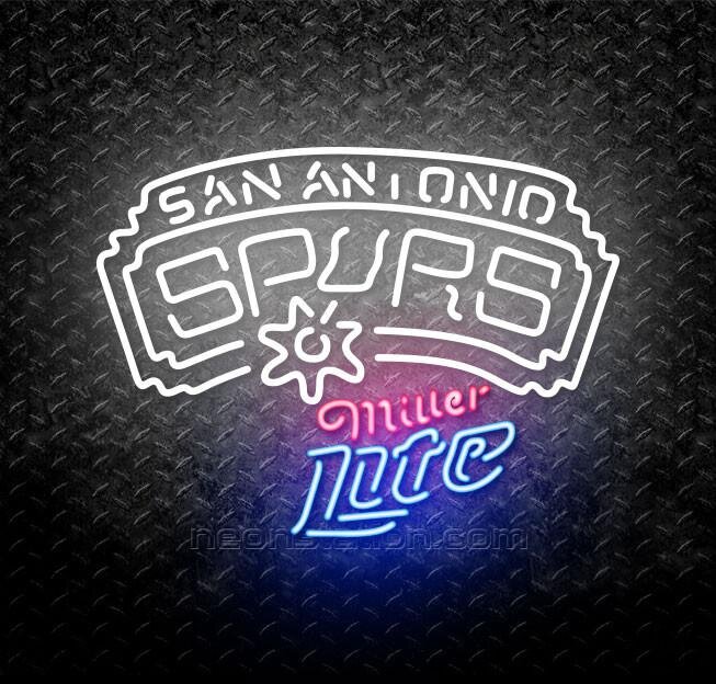 Miller Lite NBA San Antonio Spurs Neon Sign For Sale // Neonstation