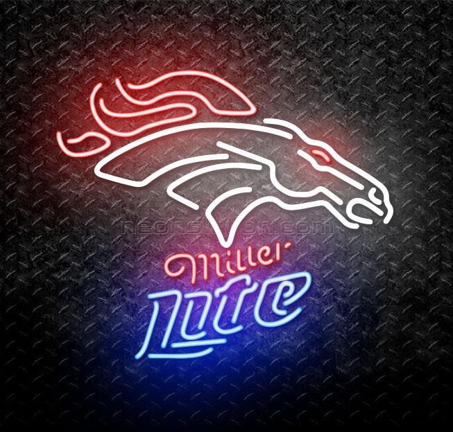 Miller Lite NFL Denver Broncos Neon Sign For Sale // Neonstation