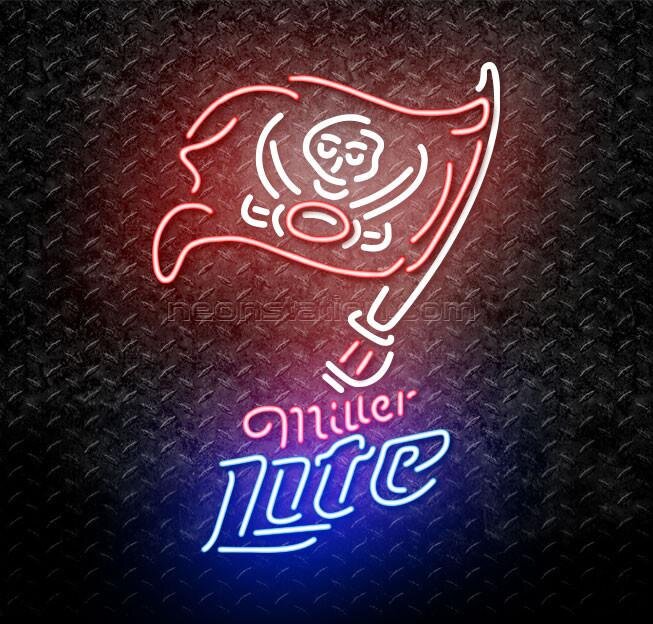 Miller Lite NFL Tampa Bay Buccaneers Neon Sign For Sale // Neonstation