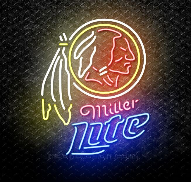 Miller Lite NFL Washington Redskins Neon Sign For Sale // Neonstation