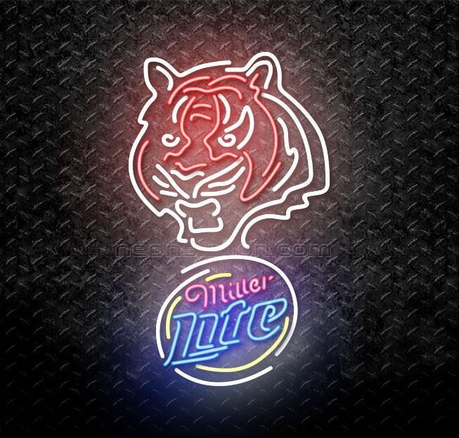 Miller Lite Rounded NFL Cincinnati Bengals Neon Sign For Sale ...