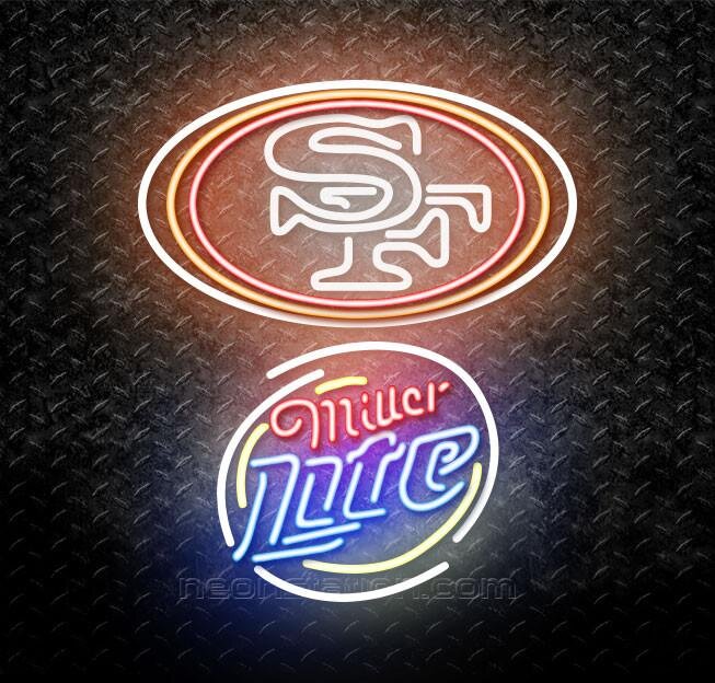 Miller Lite Rounded NFL San Francisco 49ers Neon Sign For Sale ...