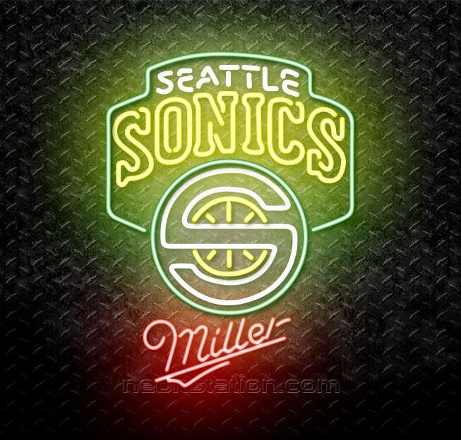 Miller NBA Seattle Supersonics Neon Sign For Sale // Neonstation