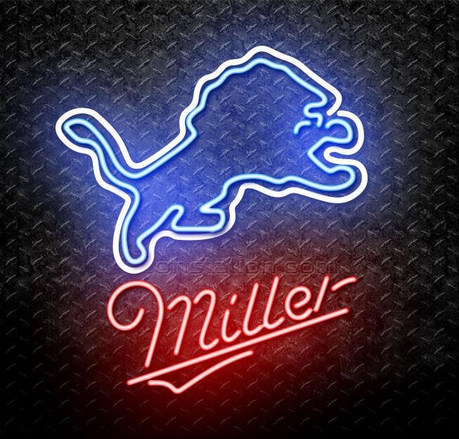 Miller NFL Detroit Lions Neon Sign For Sale // Neonstation