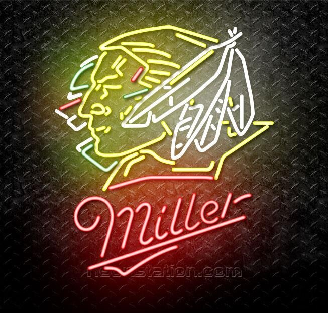 Miller North Dakota Fighting Sioux Neon Sign For Sale // Neonstation