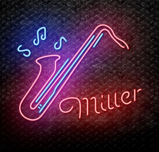 Miller Saxophone Jazz Neon Sign For Sale Neonstation