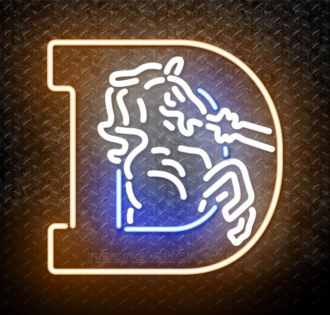 NFL Denver Broncos Helmet Logo Neon Sign For Sale // Neonstation