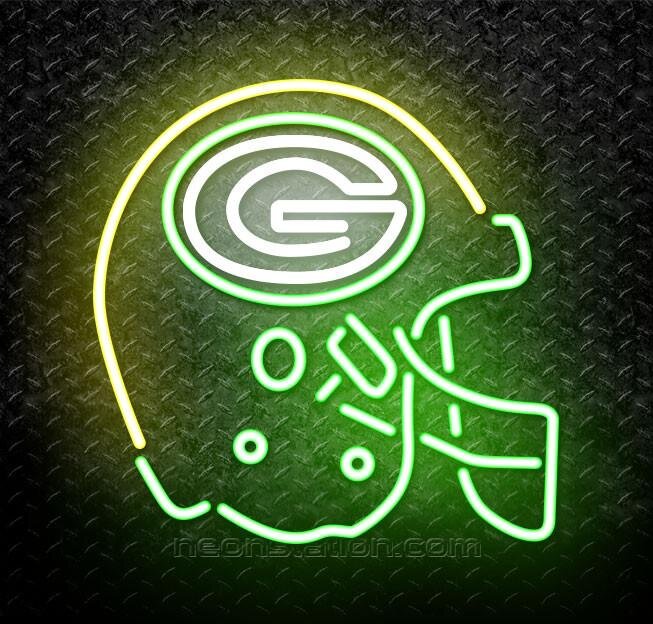 NFL Green Bay Packers Helmet Logo Neon Sign For Sale // Neonstation