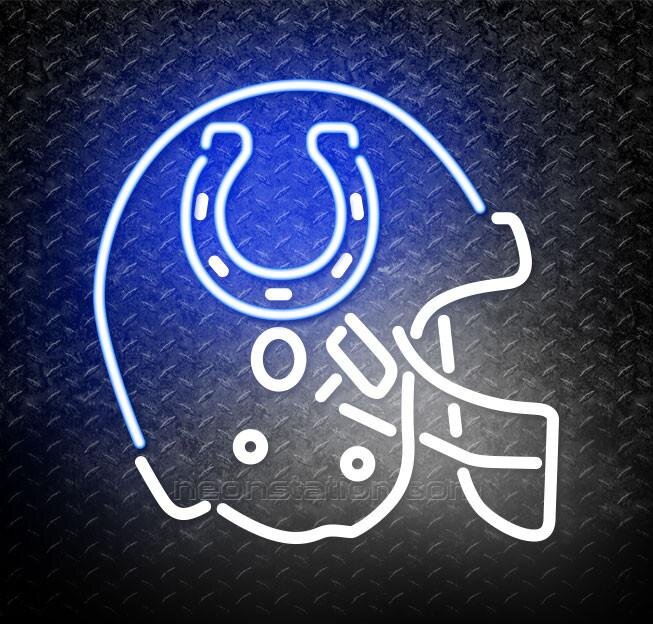 NFL Indianapolis Colts Helmet Logo Neon Sign For Sale // Neonstation