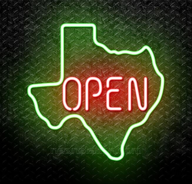 Open Texas State Neon Sign For Sale // Neonstation